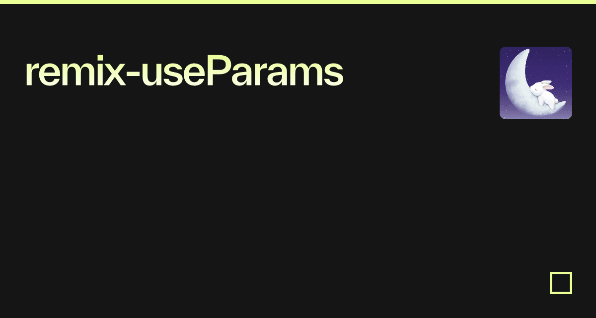 remix-useParams - Codesandbox