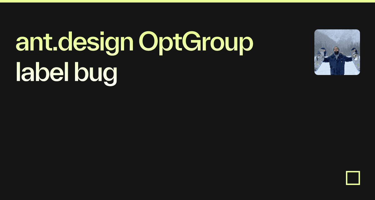 ant.design OptGroup label bug - Codesandbox
