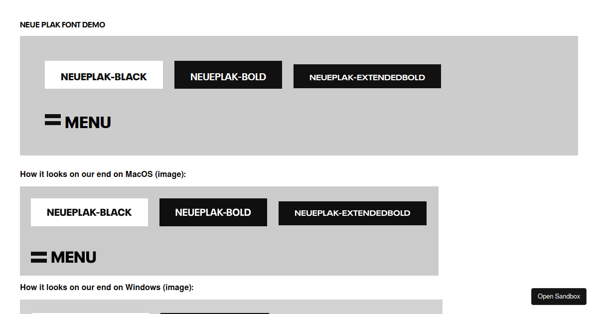 font-test - Codesandbox