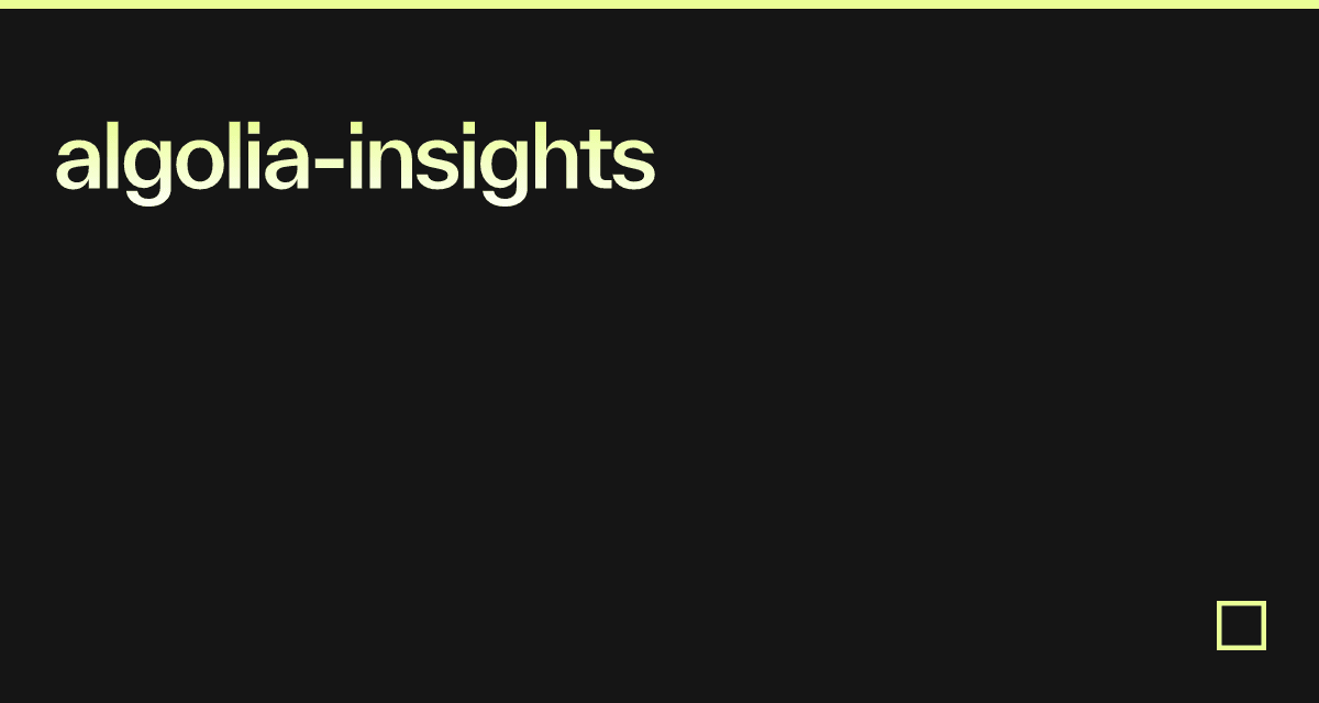 algolia-insights - Codesandbox