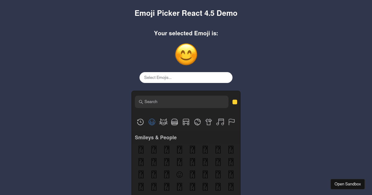 Emoji Picker React 4 Forked Codesandbox