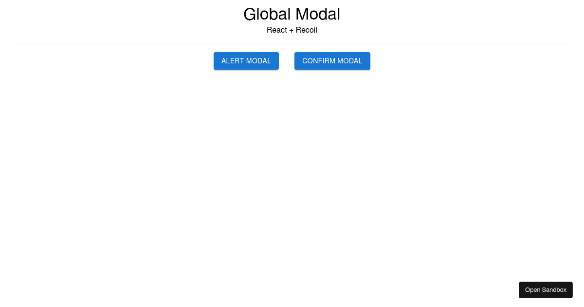 global-modal-with-react - Codesandbox