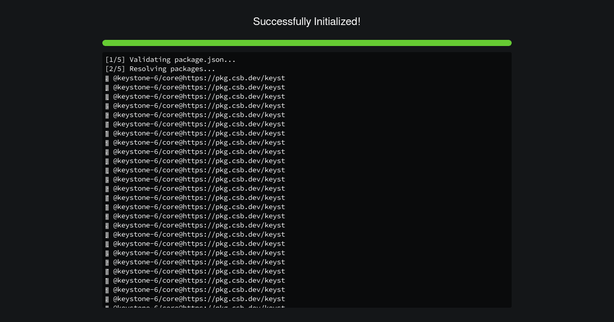 keystonejs/keystone - Codesandbox