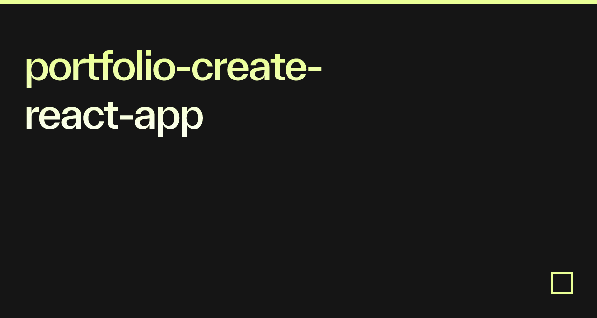 portfolio-create-react-app - Codesandbox