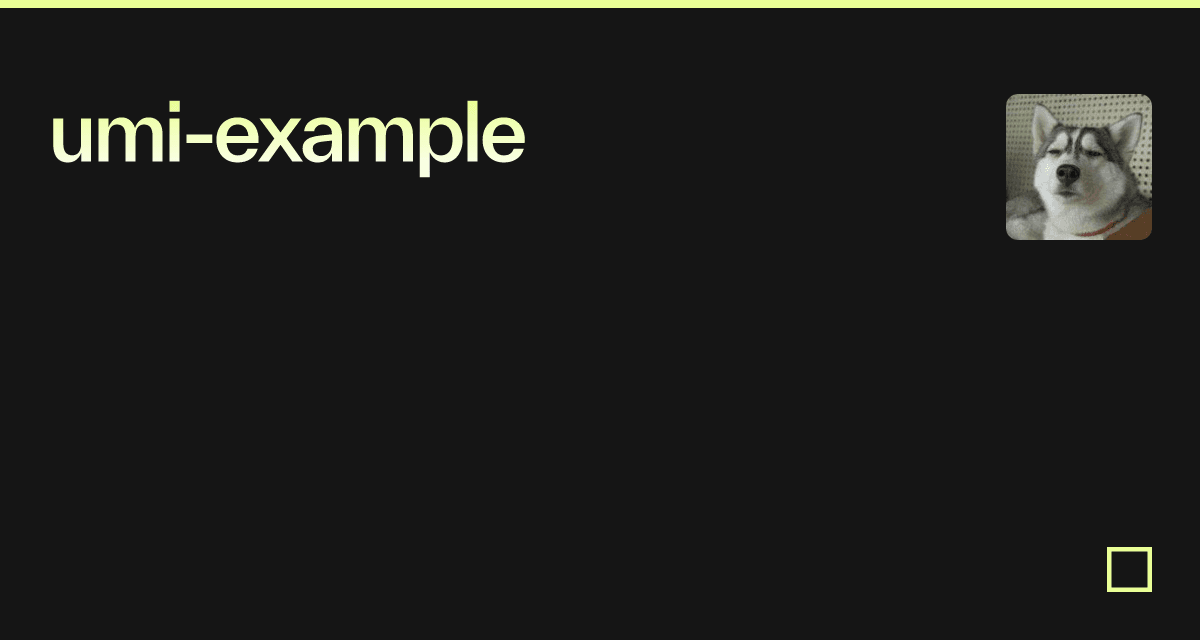 umi-example - Codesandbox