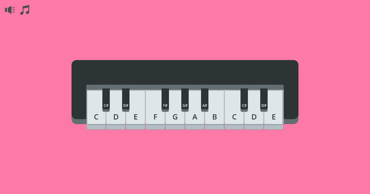 CSS Piano - Codesandbox