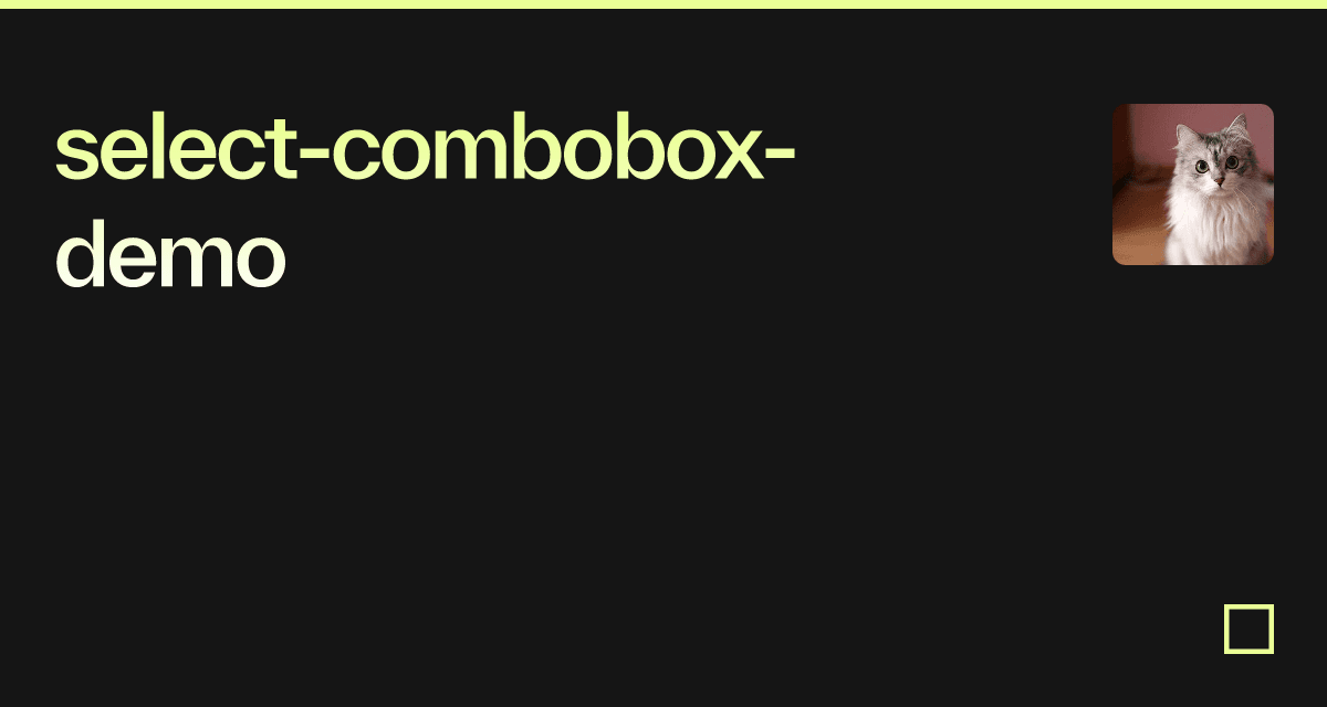 select-combobox-demo - Codesandbox