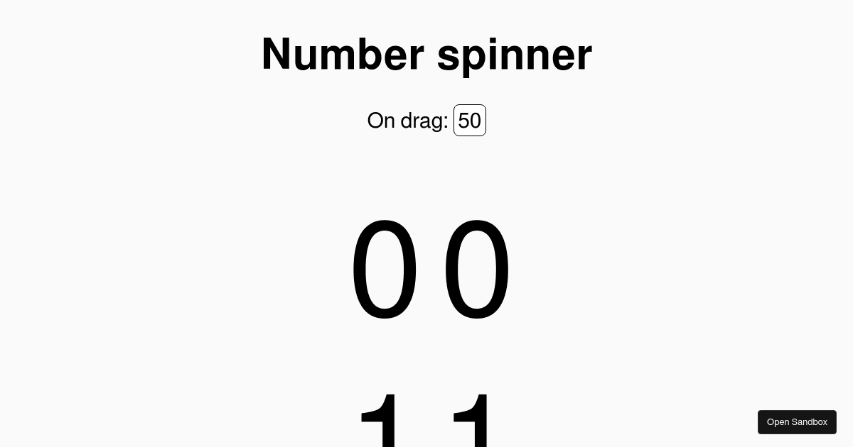 number spinner - Codesandbox
