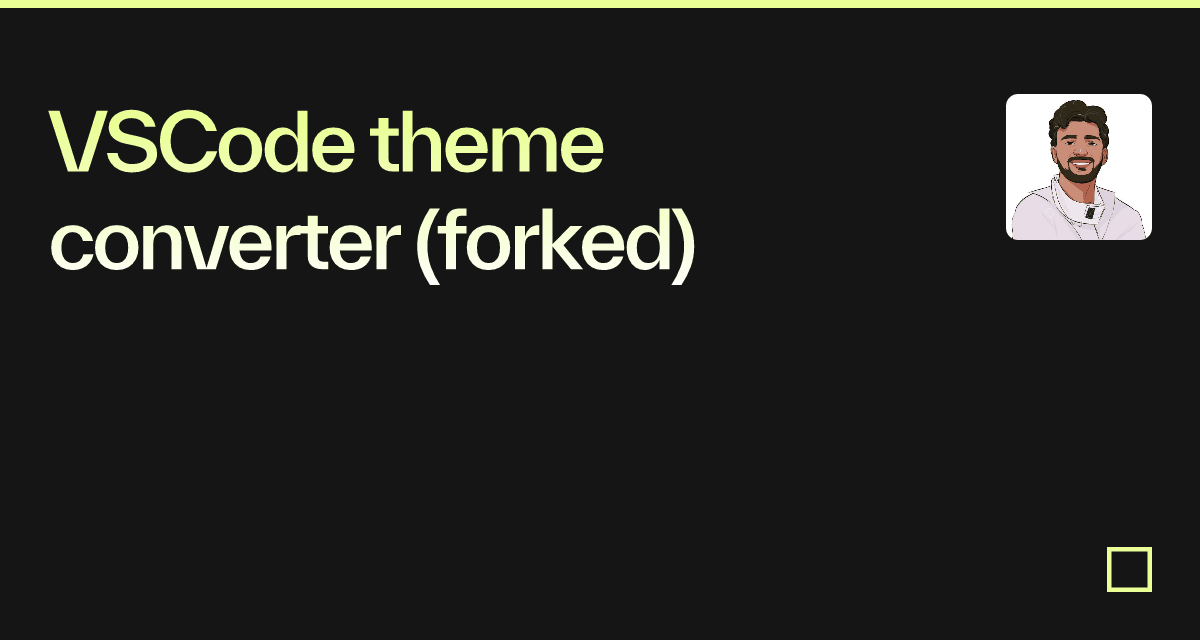 VSCode theme converter (forked) - Codesandbox