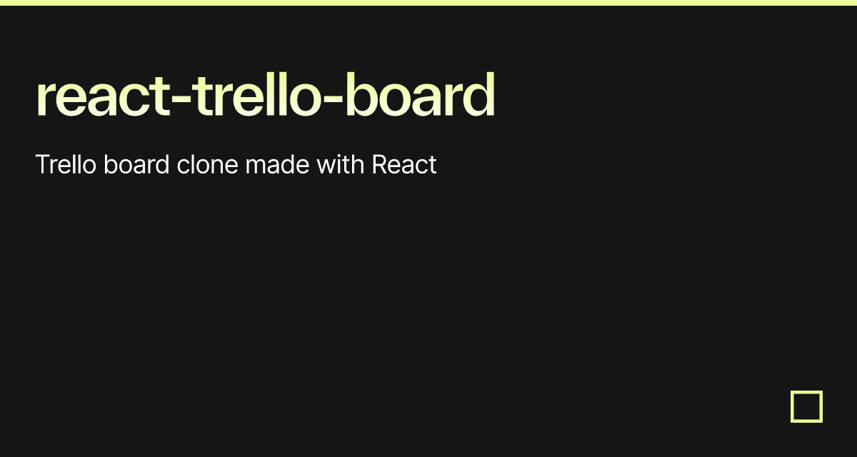 react-trello-board - Codesandbox