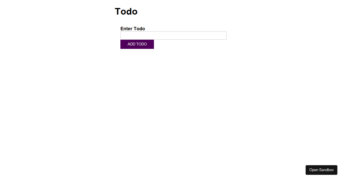 TSX Todo - Codesandbox