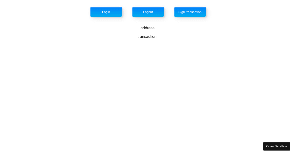 Flow: sign transaction - Codesandbox