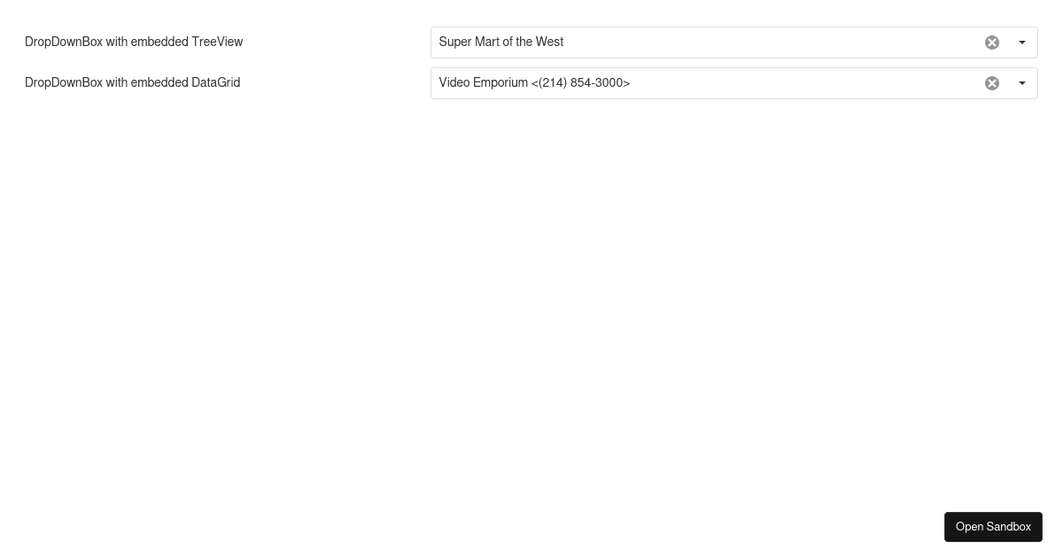 Single Selection - DevExtreme Drop Down Box - Codesandbox