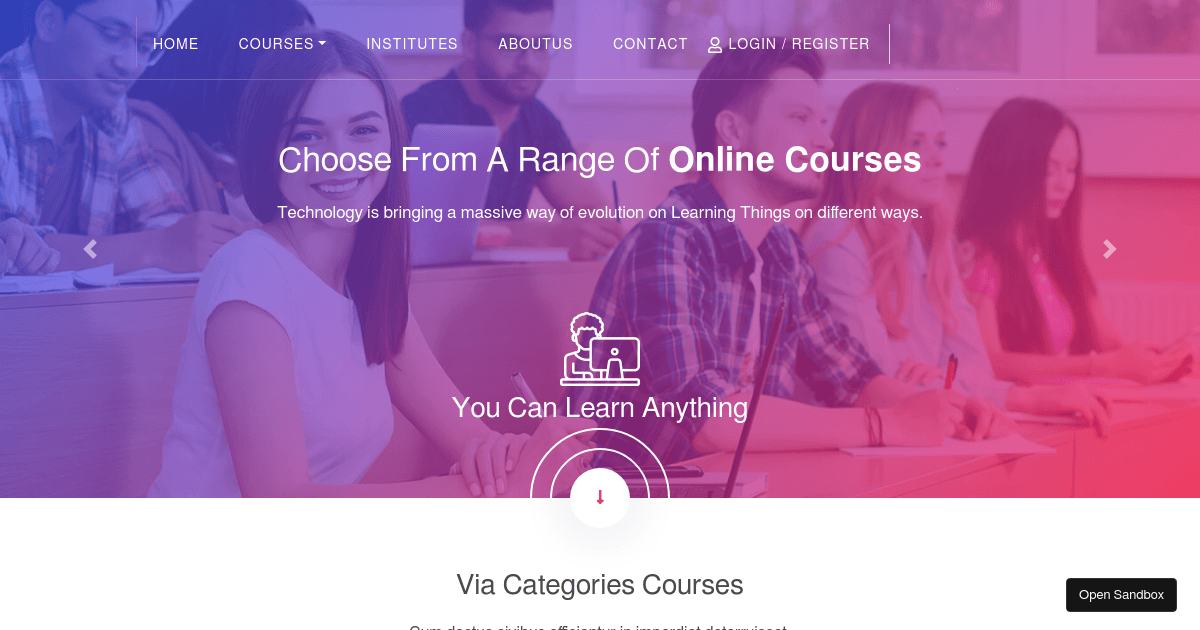 courseapp (forked) - Codesandbox