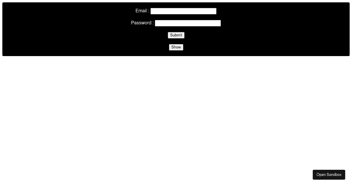 registration form - Codesandbox