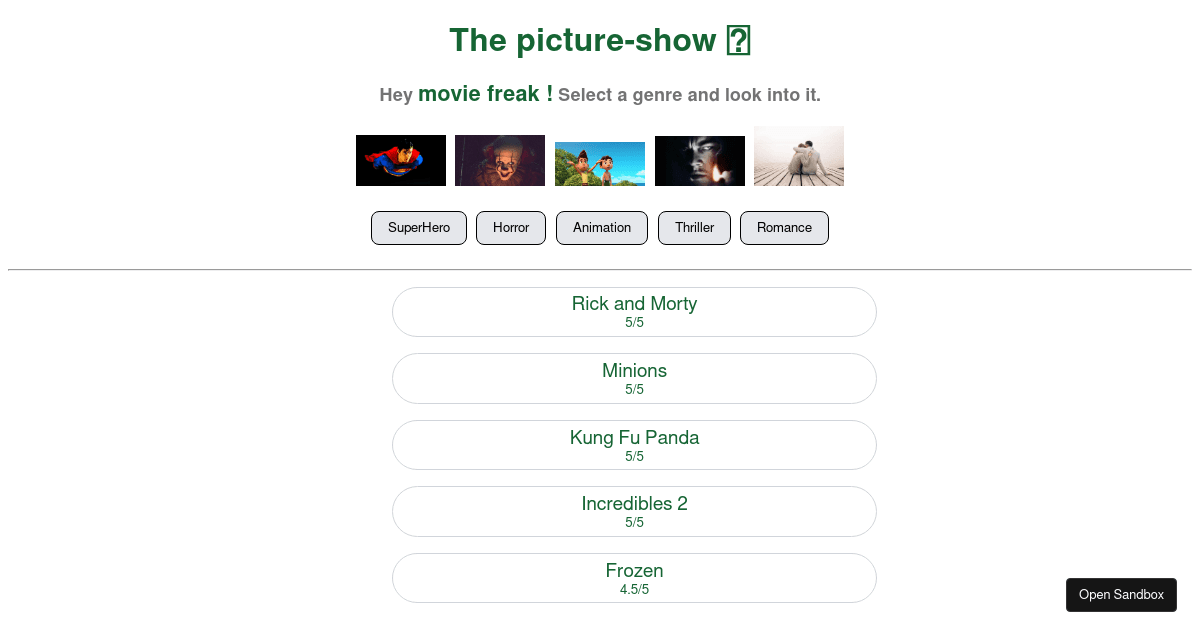 good-movies-rating - Codesandbox