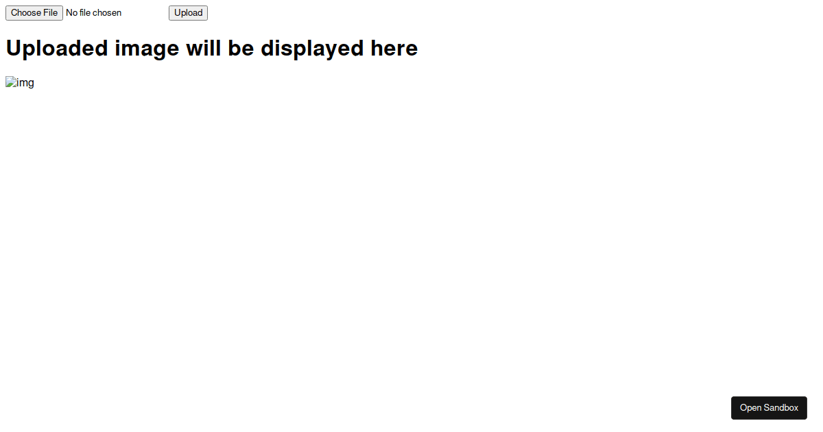 upload image to cloudinary - Codesandbox