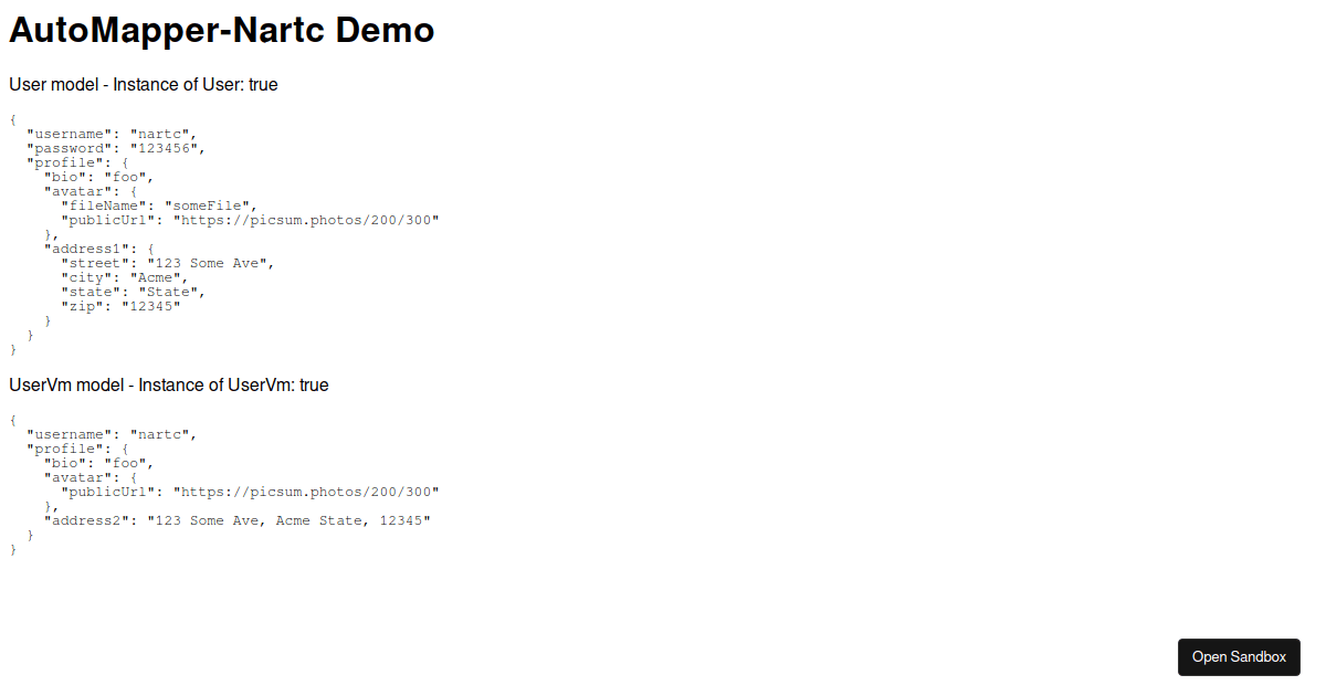 automapper-nartc-example - Codesandbox