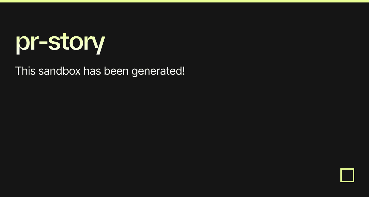pr-story - Codesandbox