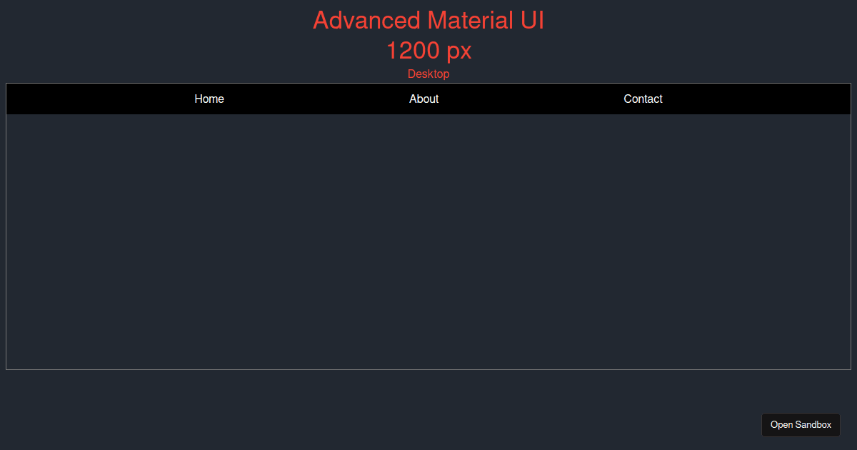 Material Ui Advanced Codesandbox