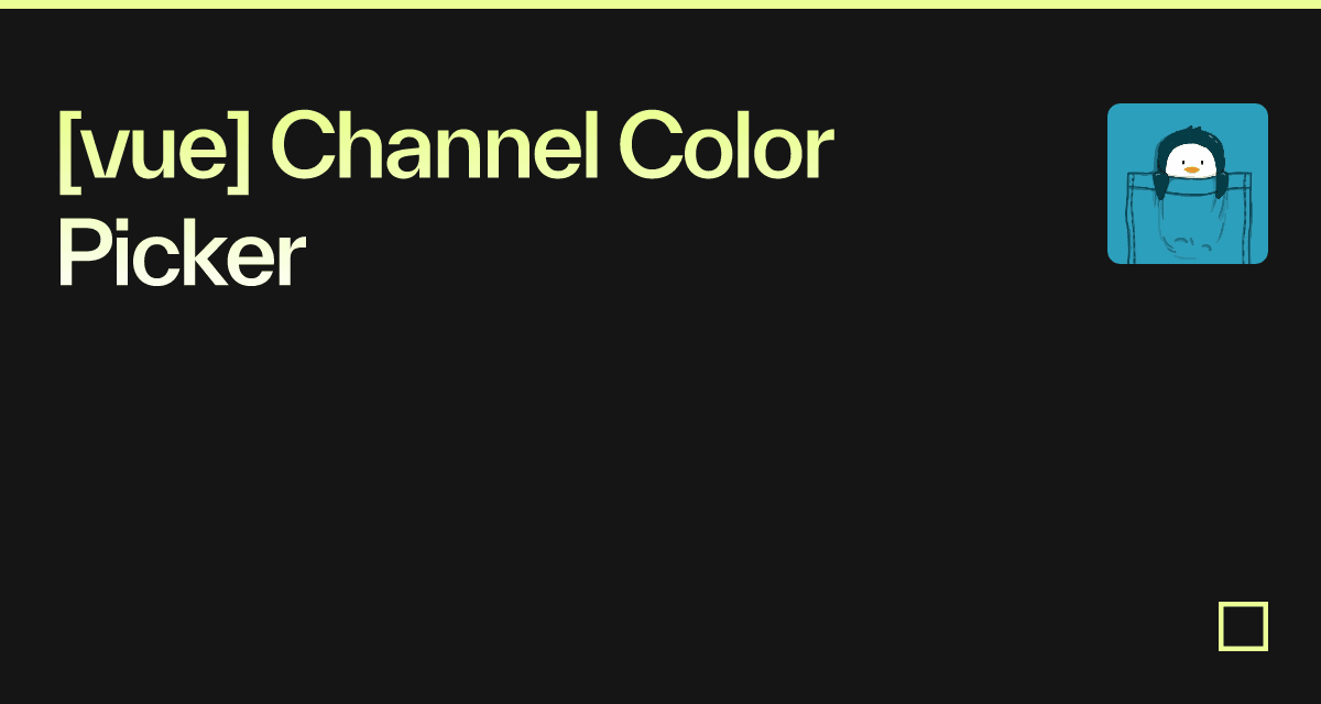 [vue] Channel Color Picker - Codesandbox