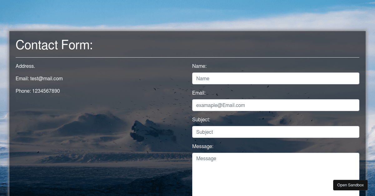 Simple-contact-form - Codesandbox Simple-contact-form - Codesandbox