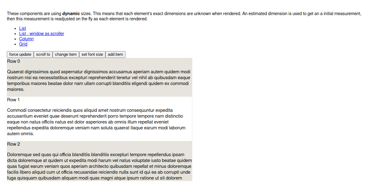 tanstack virtual dynamic - Codesandbox tanstack virtual dynamic - Codesandbox
