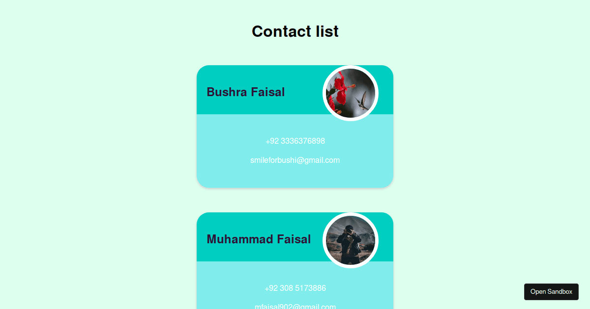 contactfile - Codesandbox