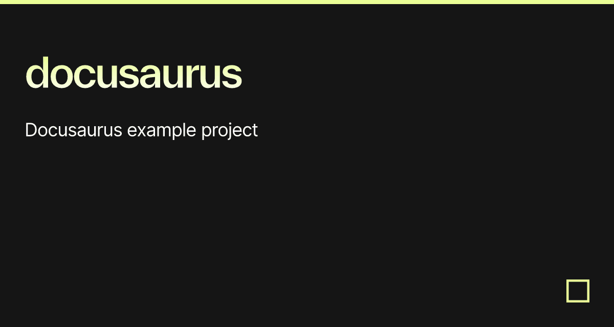 docusaurus - Codesandbox