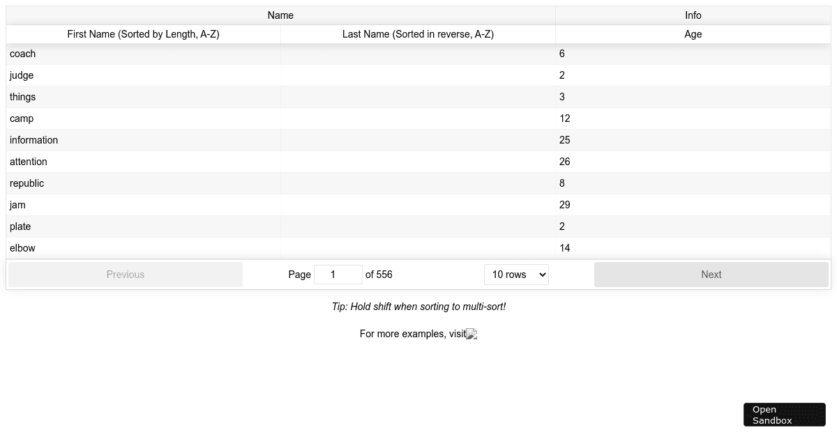 React-Table - Custom Sorting (forked) - Codesandbox