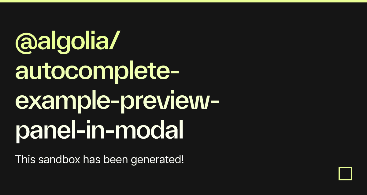 @algolia/autocomplete-example-preview-panel-in-modal - Codesandbox