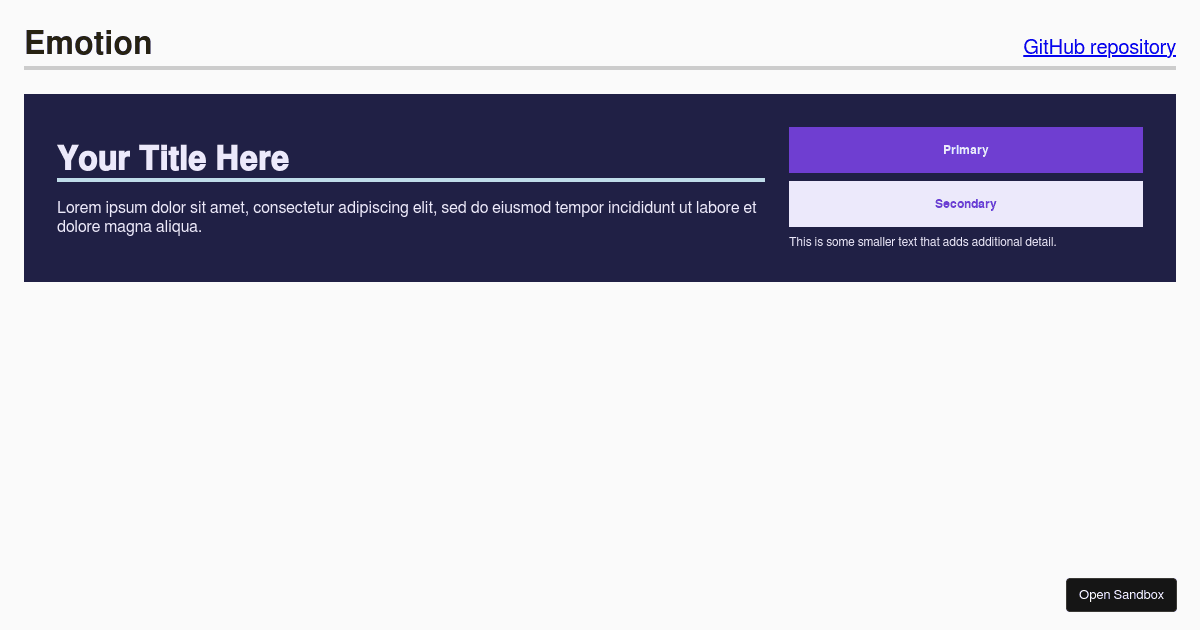 Emotion - Codesandbox