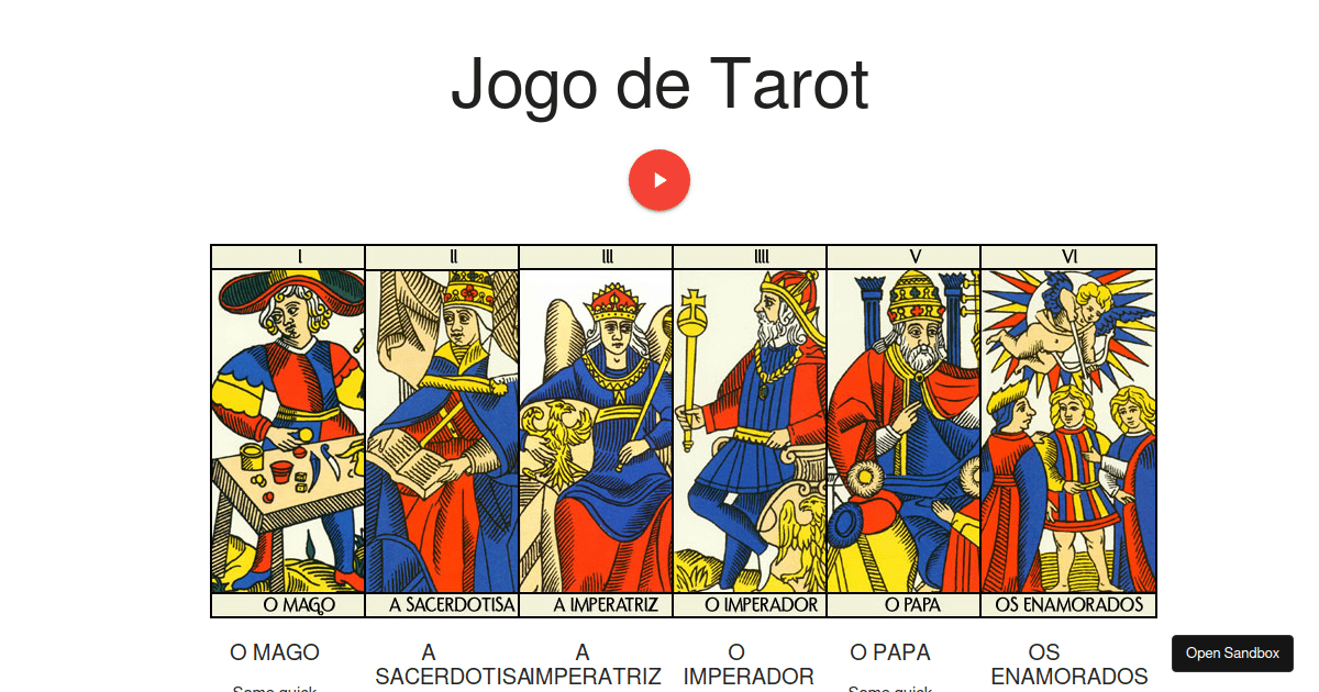 tarot-game - Codesandbox