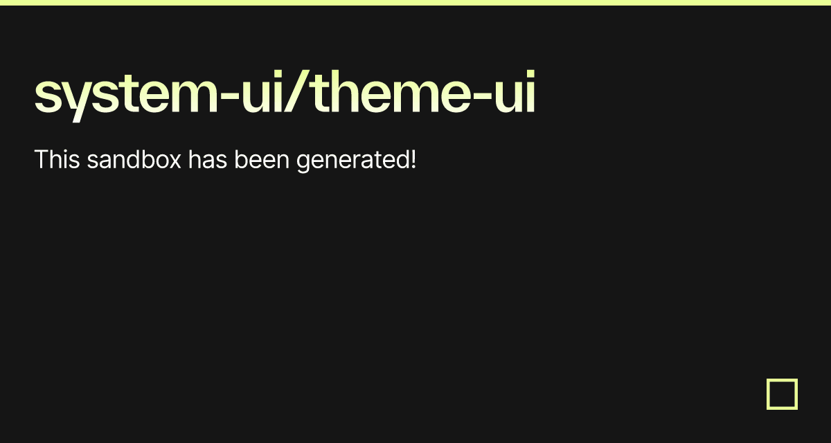 system-ui/theme-ui - Codesandbox