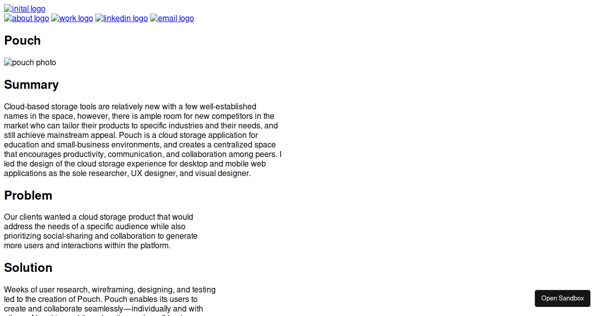Portfolio Project - Codesandbox