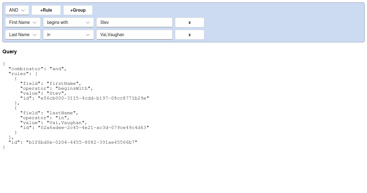 react-querybuilder-fluent-example - Codesandbox