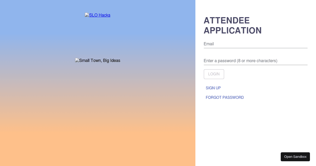 attendee-application - Codesandbox