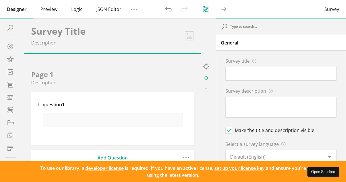 surveyjs-library-vue3 (forked) - Codesandbox