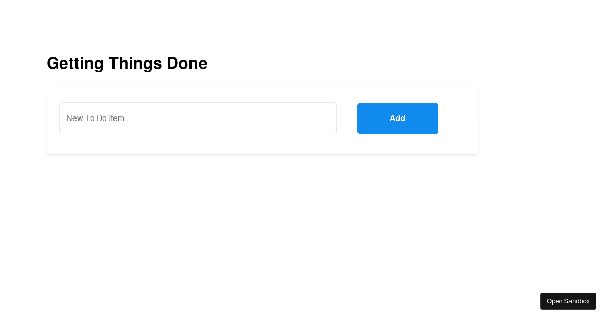 React Simple To Do Codesandbox