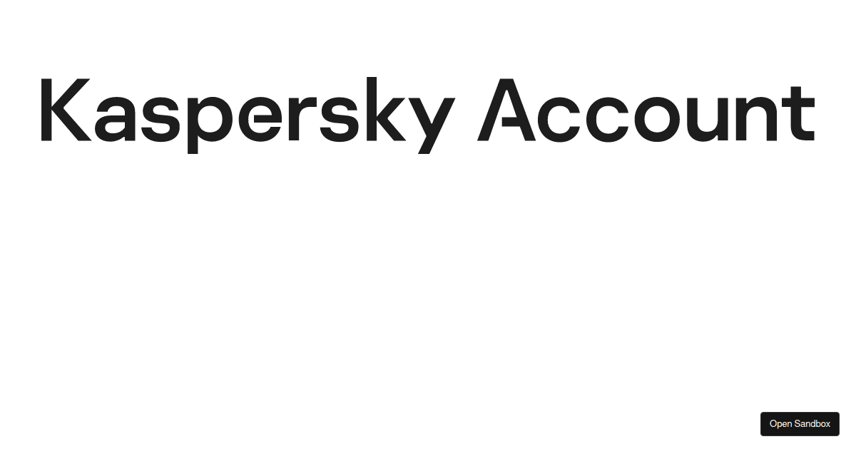 Kaspersky Logo - Codesandbox