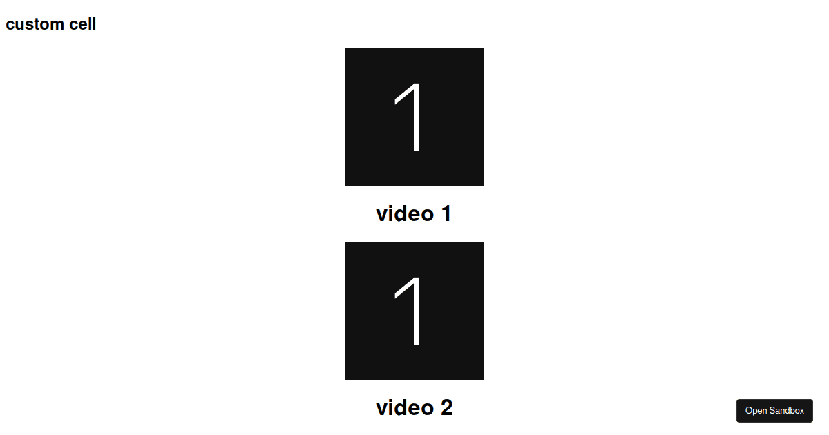 custom cell - Codesandbox