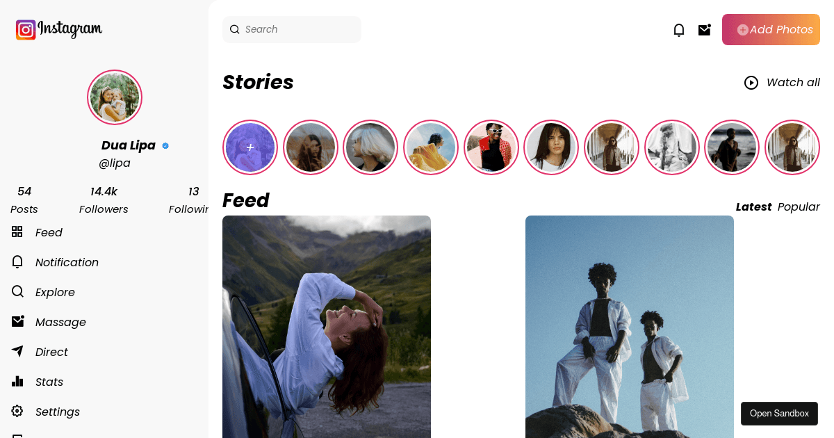 instaclone_project2 - Codesandbox