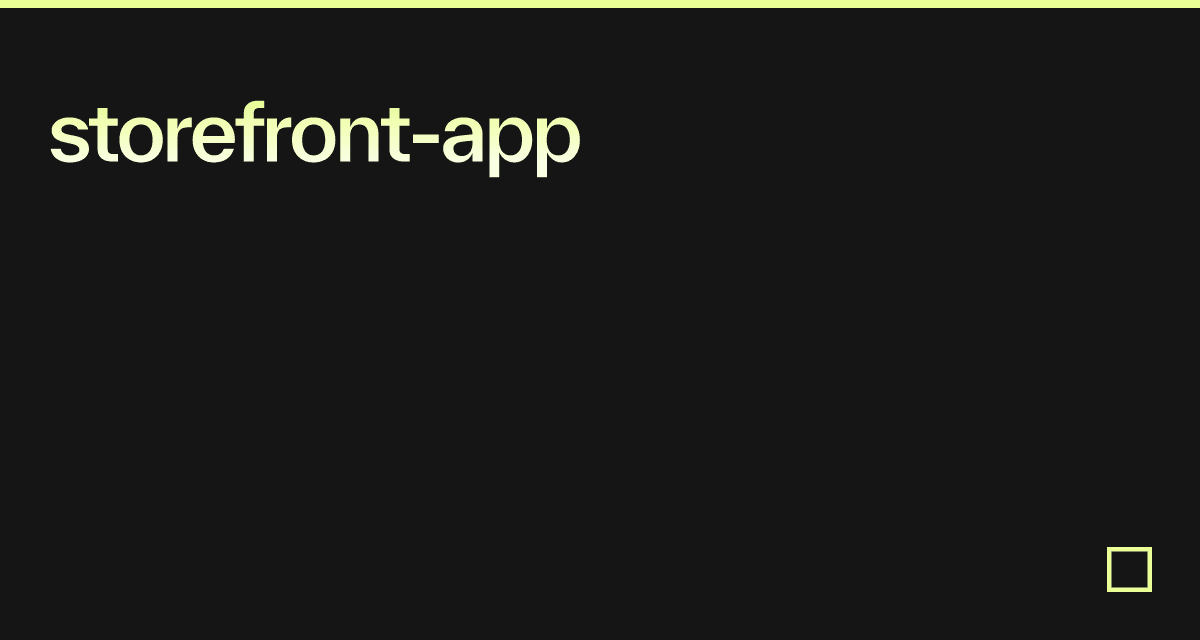 storefront-app - Codesandbox