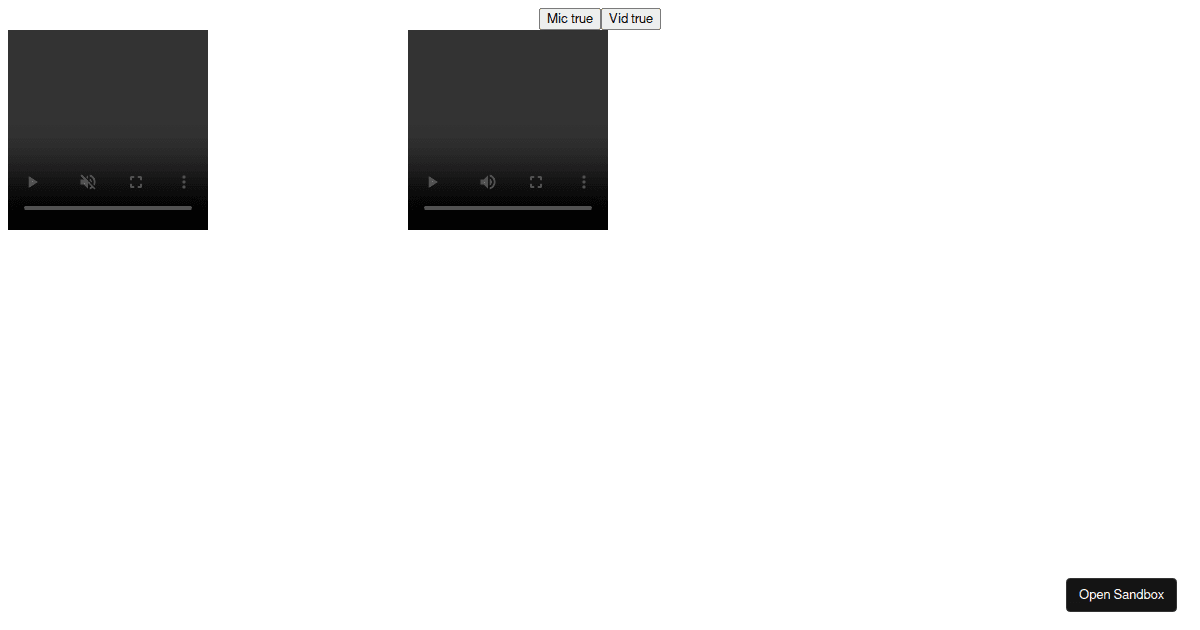 Audio and video control - Codesandbox