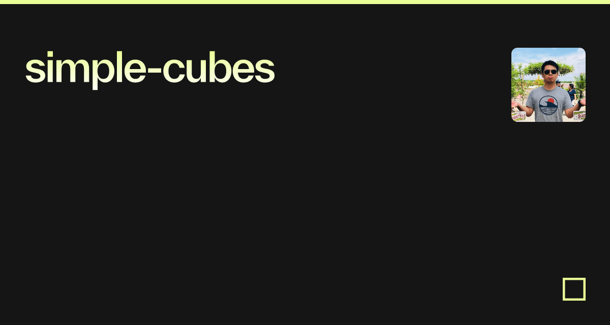 simple-cubes - Codesandbox
