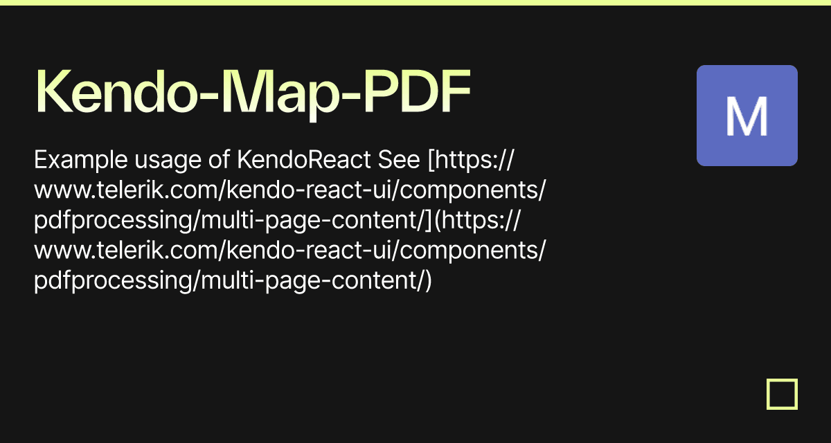 Kendo-Map-PDF - Codesandbox