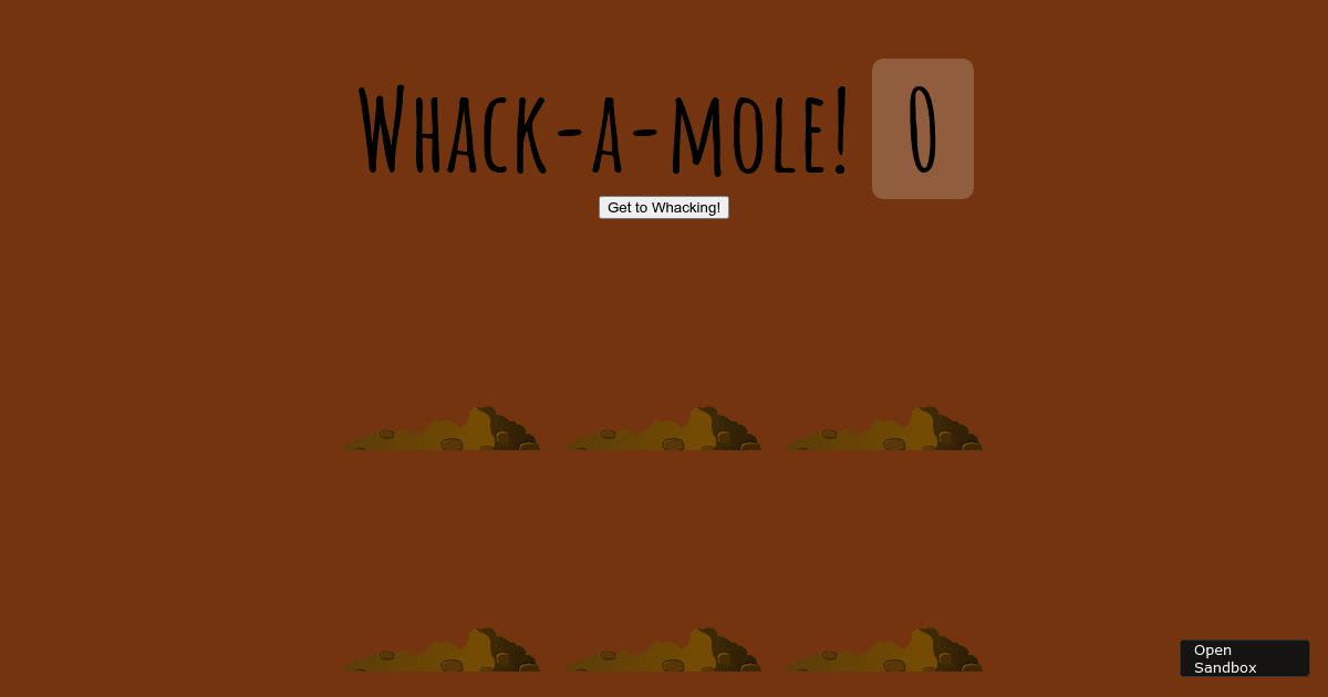 whack-a-mole - Codesandbox