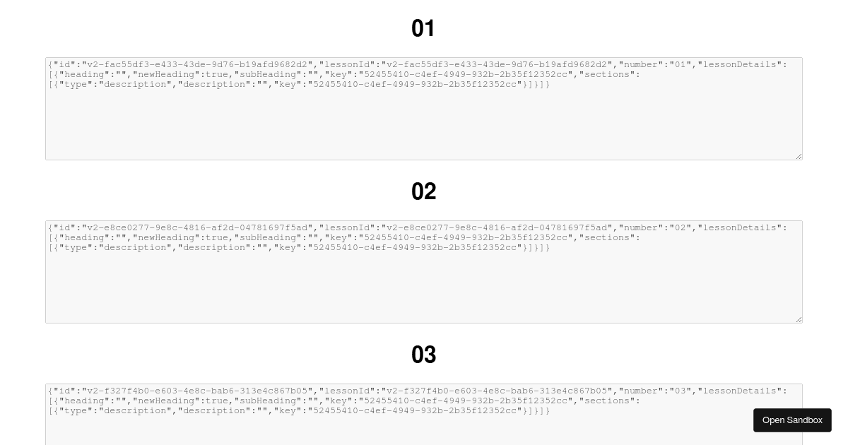 Lesson Script IDS with Number PROD - Codesandbox