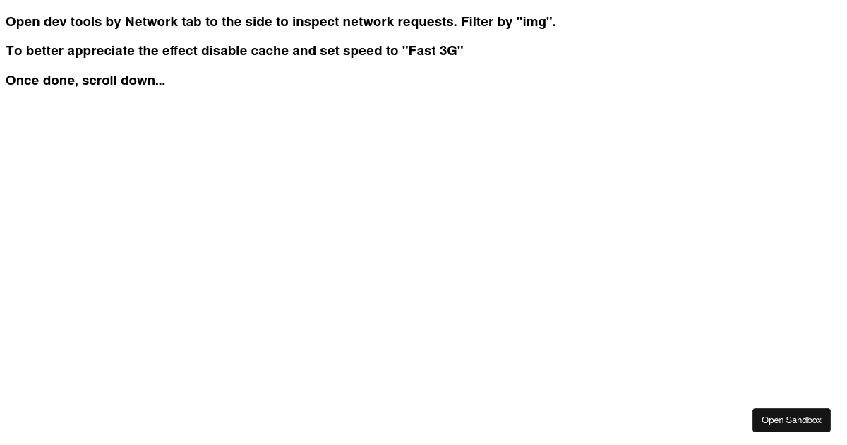React Lazy Img Demo Forked Codesandbox