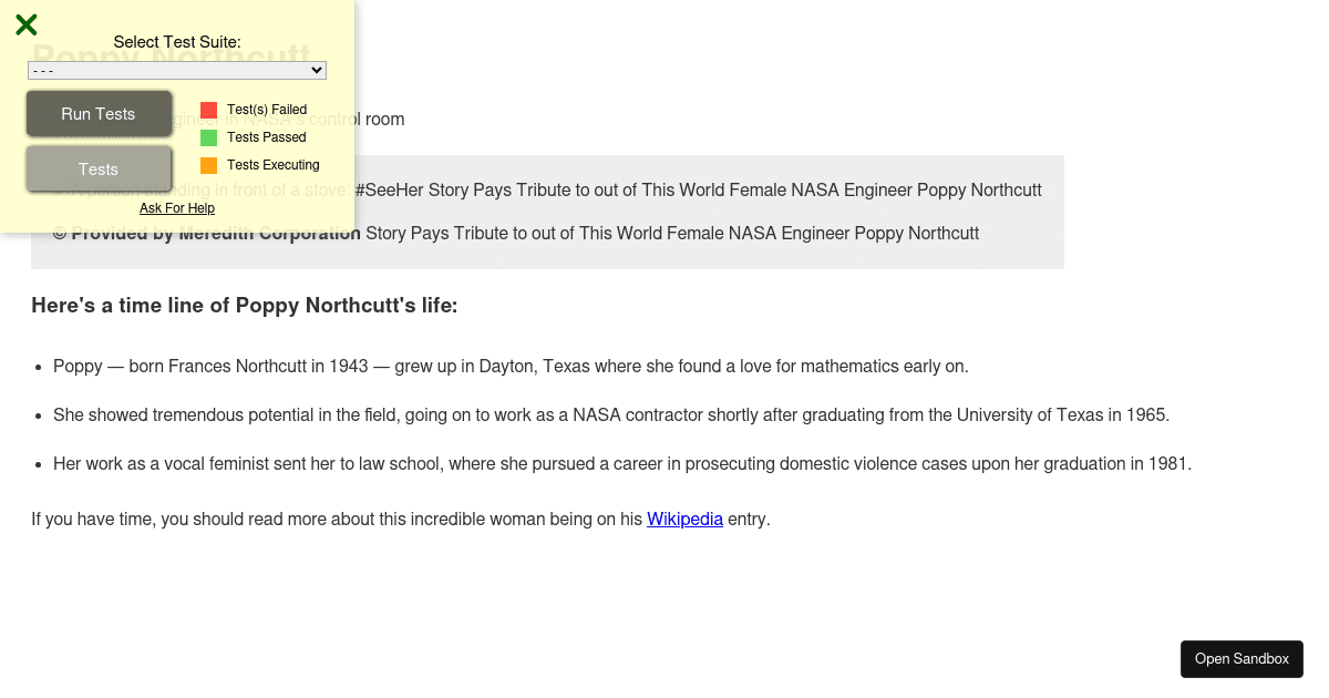 build-a-tribute-page - Codesandbox